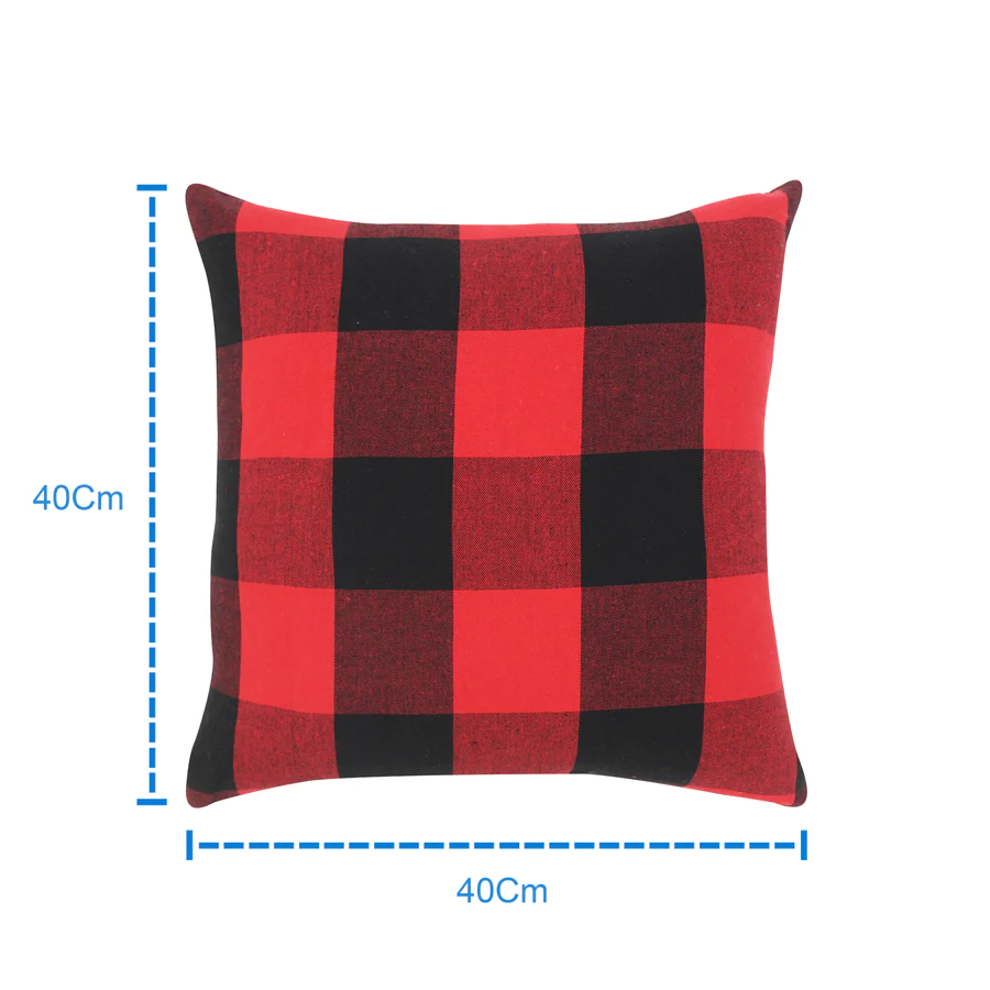 Stylish Cotton Big Check Cushion Covers