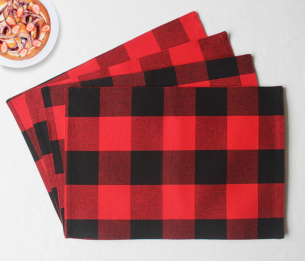 Stylish Cotton Big Check Table Placemats | Order Now
